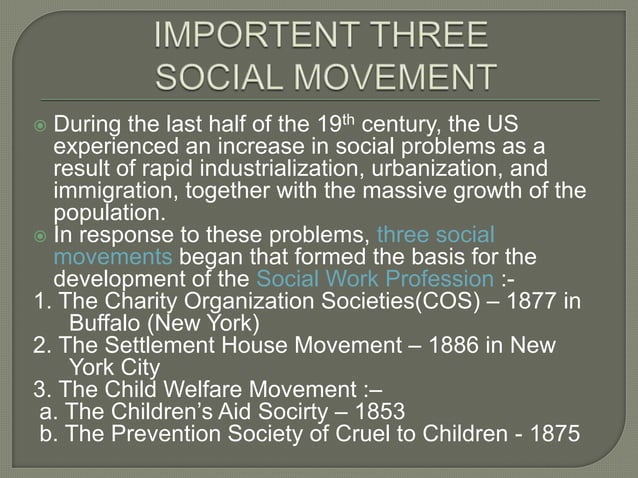 Historical Development of Social Work in USA | PPTX | Government ...