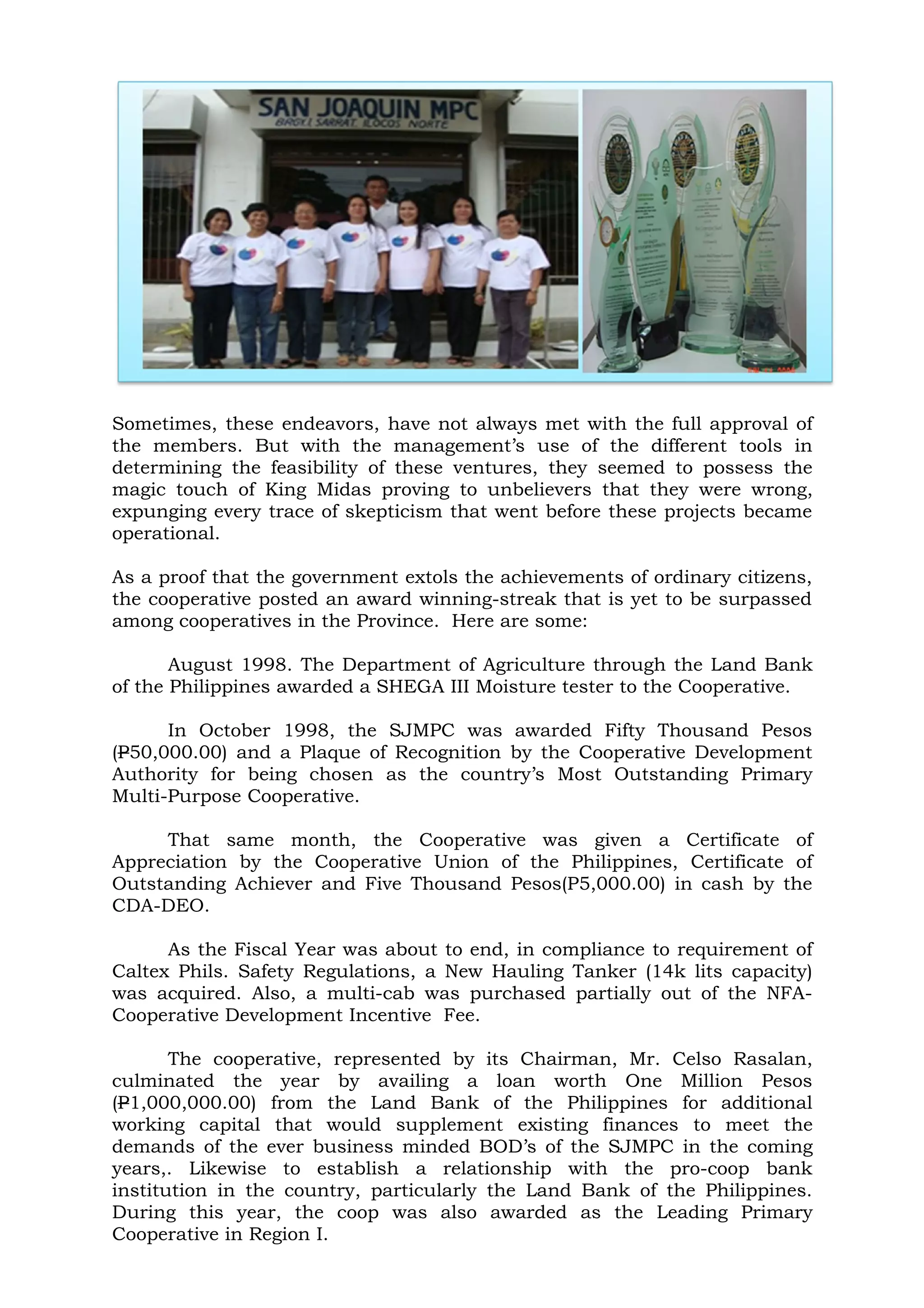 San Joaquin Multi Purpose Cooperative Success Story | DOC