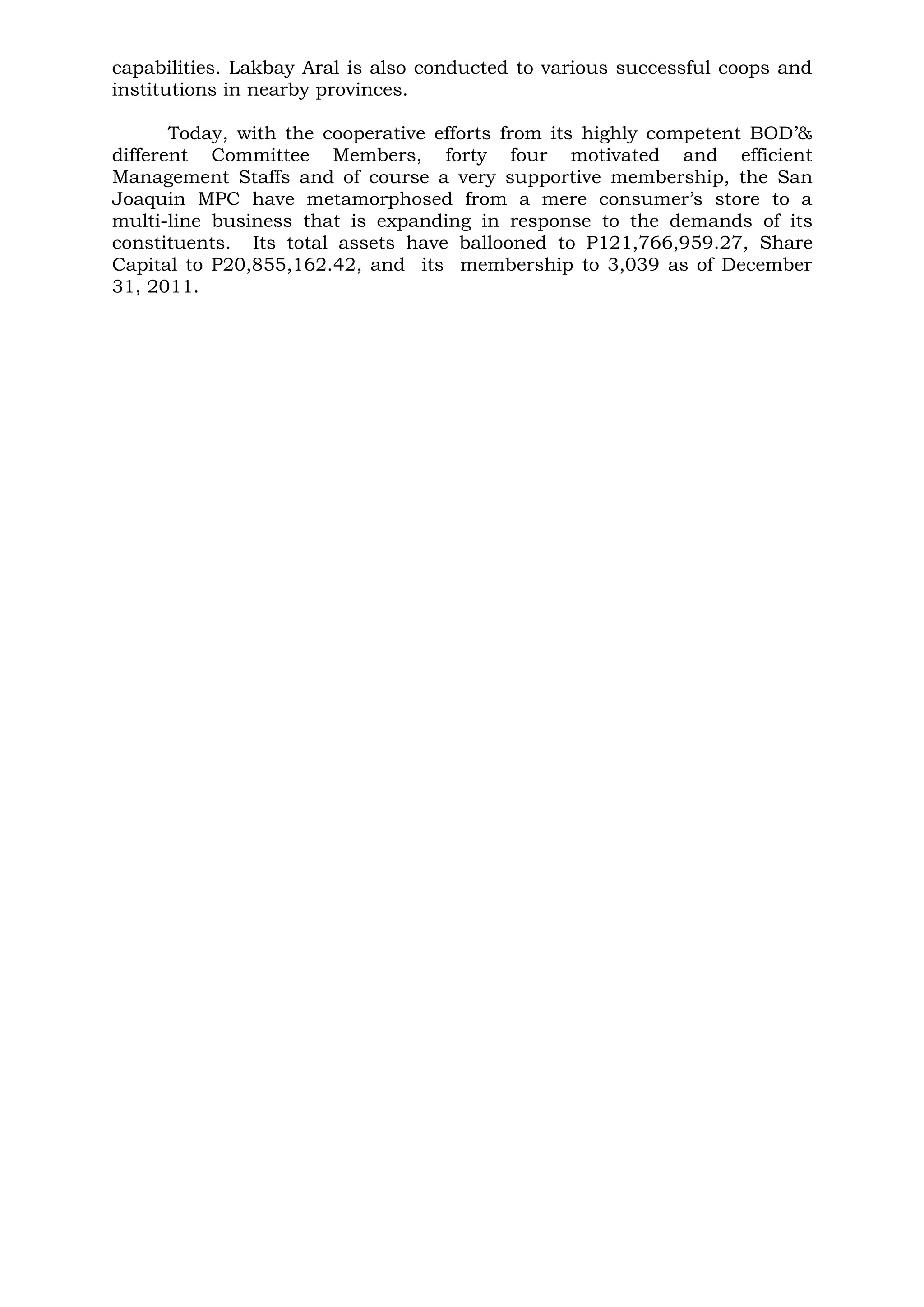 San Joaquin Multi Purpose Cooperative Success Story | DOC