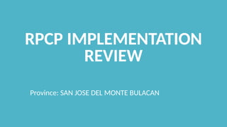 Rabies Program Implementation review RPCP | PPTX