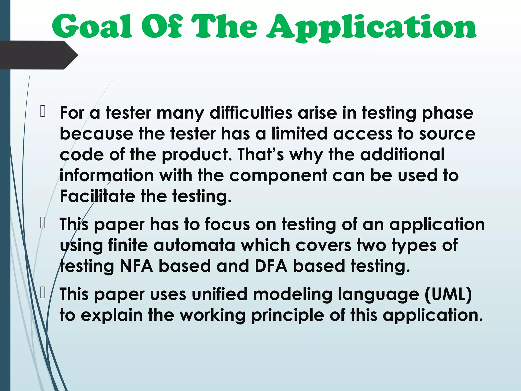 Component Based Testing Using Finite Automata Ppt Computing