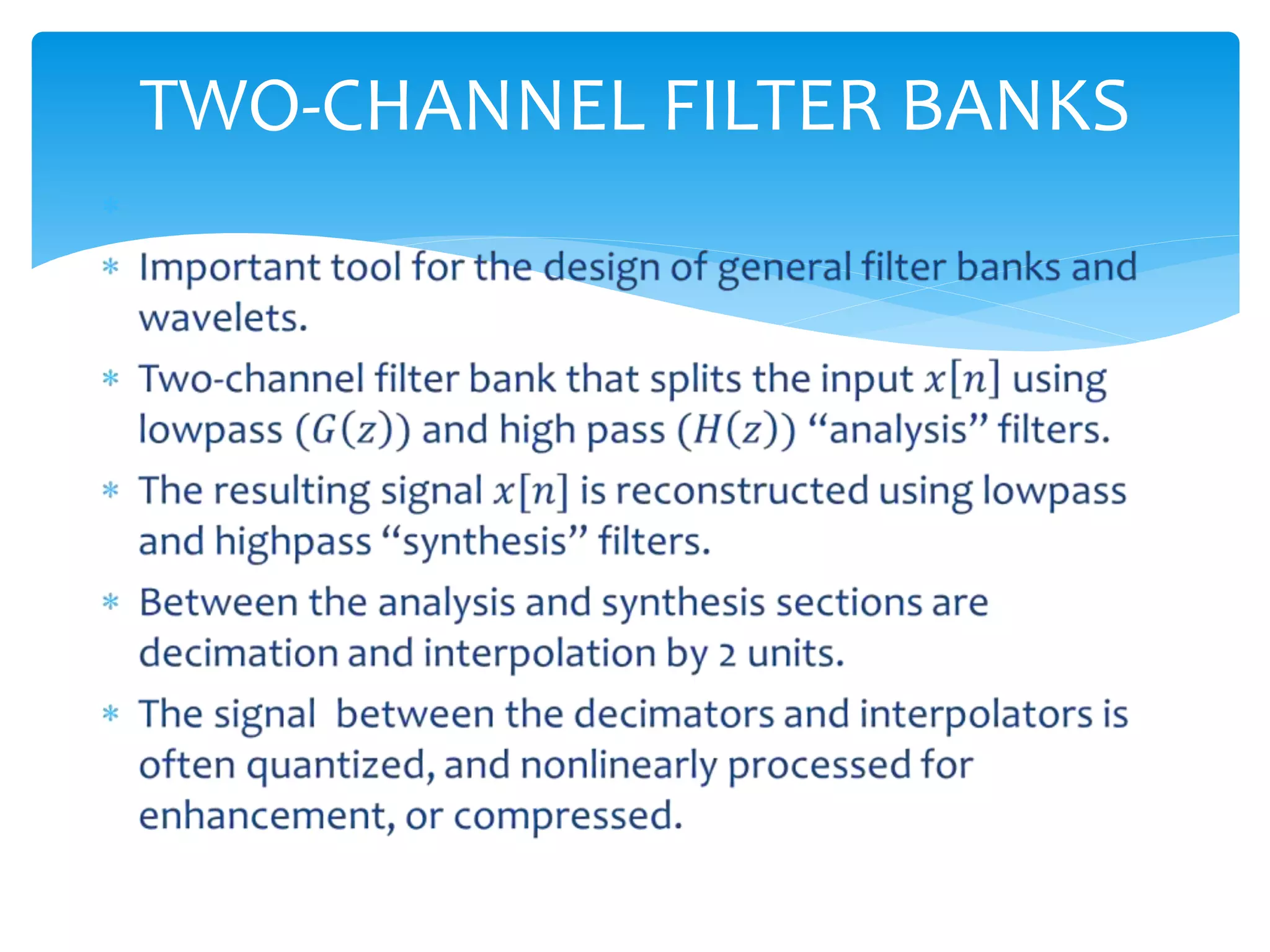 FILTER BANKS | PPTX