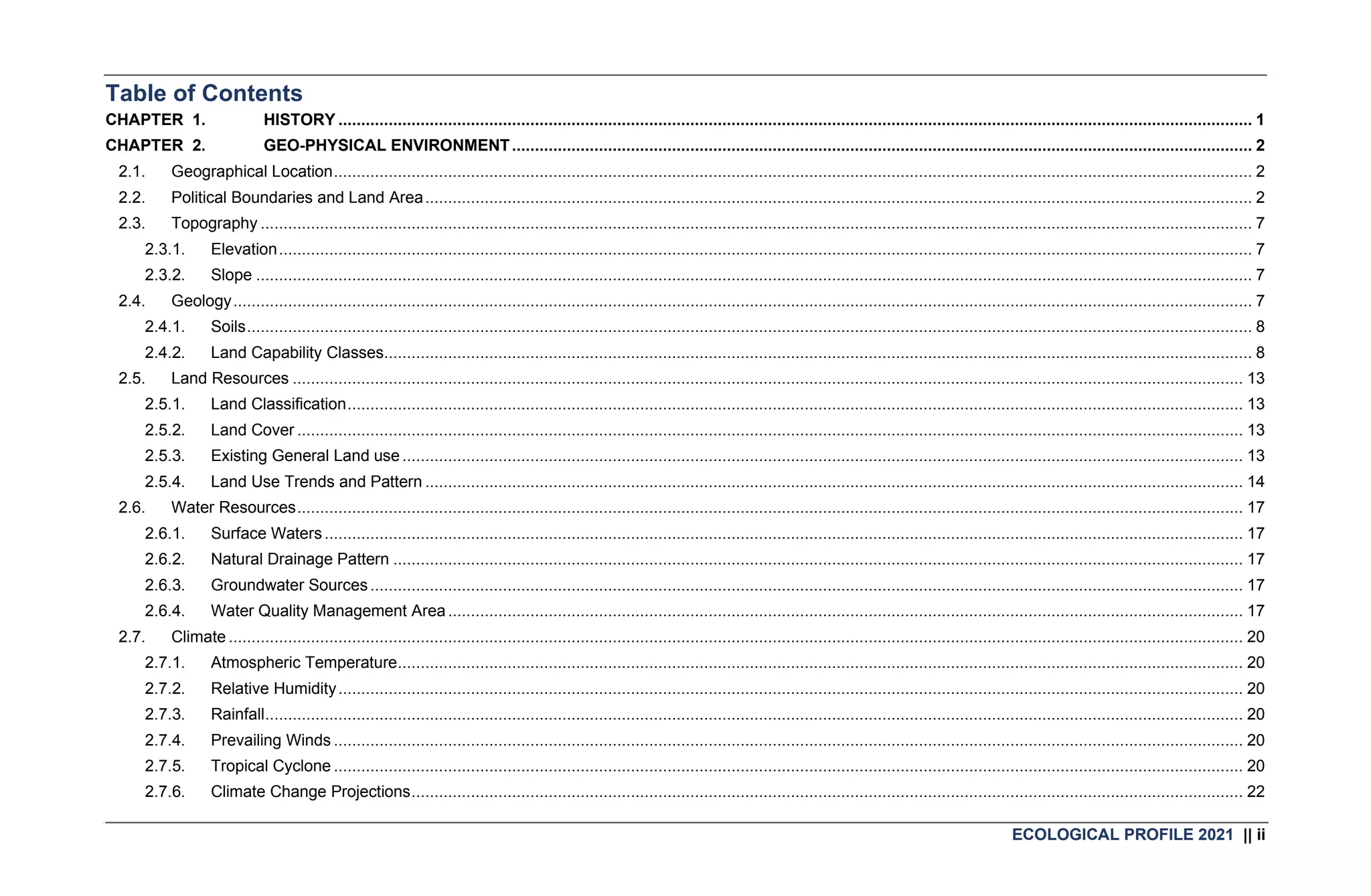 San Juan - Ecological Profile (2021).pdf | Weather | Science