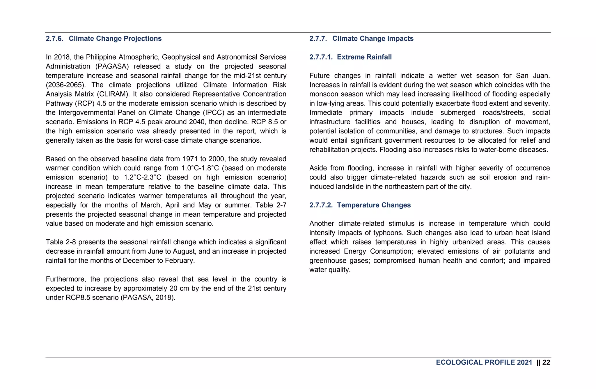 San Juan - Ecological Profile (2021).pdf | Weather | Science