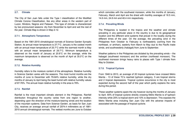 San Juan - Ecological Profile (2021).pdf | Weather | Science
