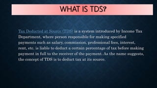 TDS filing, E-filling of returns | PPTX