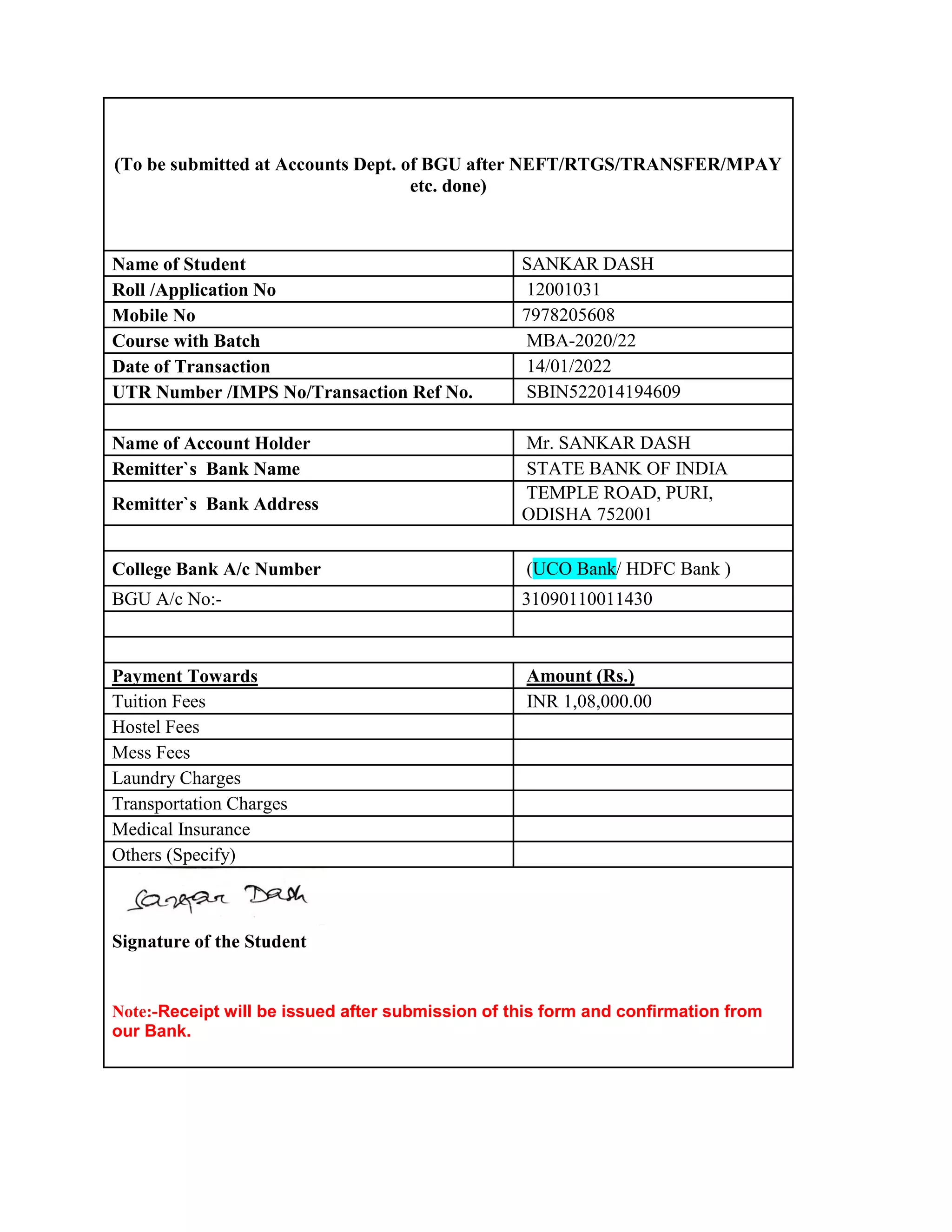 Sankar Dash-fees payment form (1).pdf