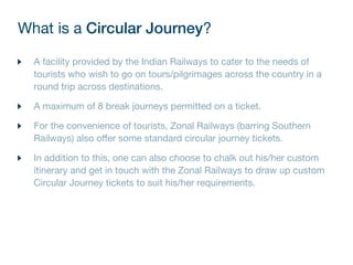 Indian Railways Circular Journey Ticket Booking App | PDF