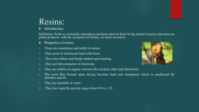 Resins Pharmacognosy-II | PPTX | Skin Care | Beauty