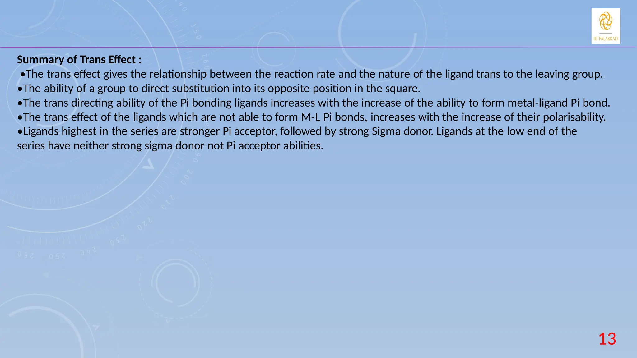 Trans effect in coordination chemistry and effects | PPTX