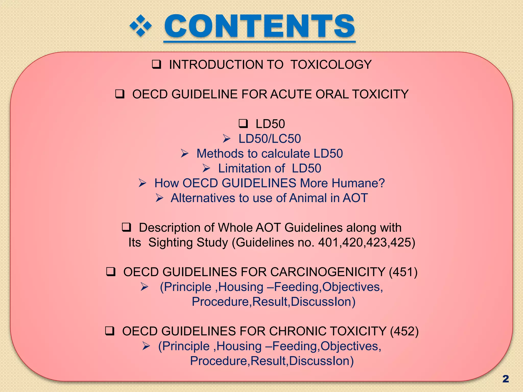 OECD Guidline on acute and chronic toxicity | PPTX