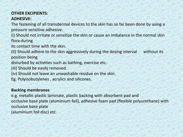 Formulation and evaluation of transdermal drug delivery system (TDDS ...