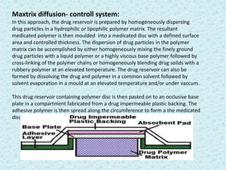 Formulation and evaluation of transdermal drug delivery system (TDDS ...