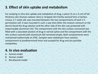 Formulation and evaluation of transdermal drug delivery system (TDDS ...