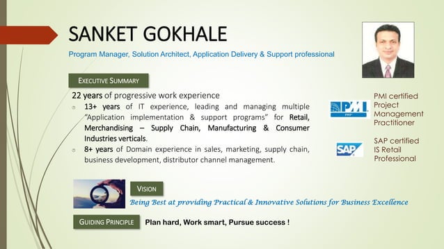 Sanket profile summary_dec2018 | PPT