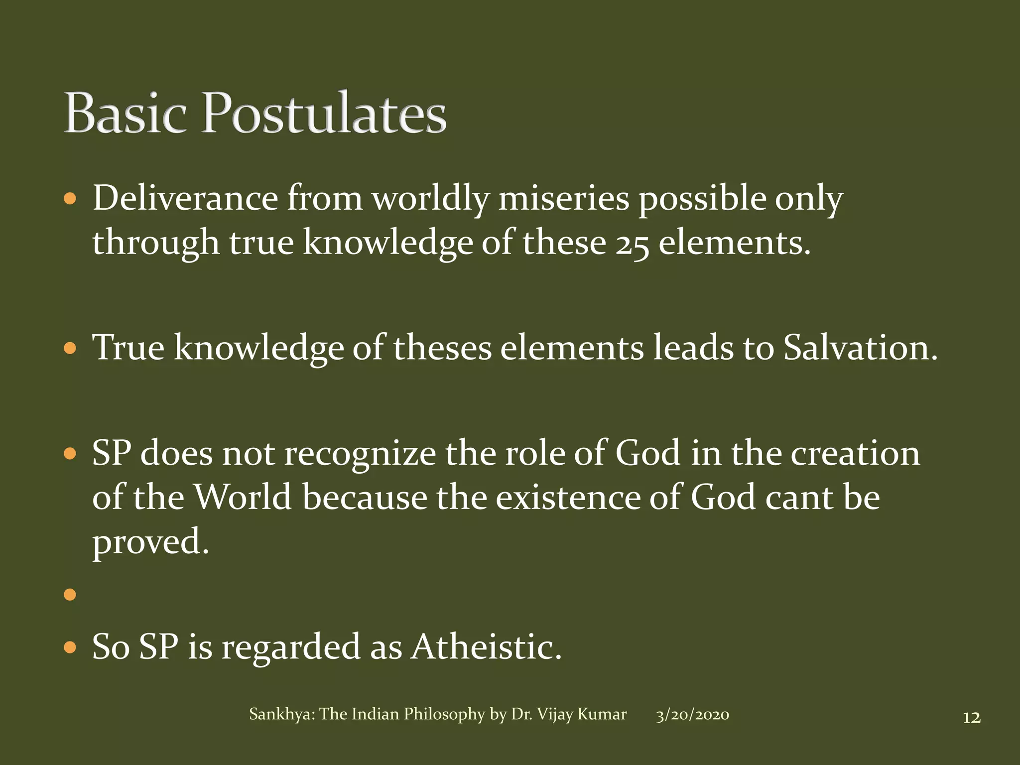 Sankhya Darshan by Dr. Vijay Kumar, Teacher Educator | PPTX