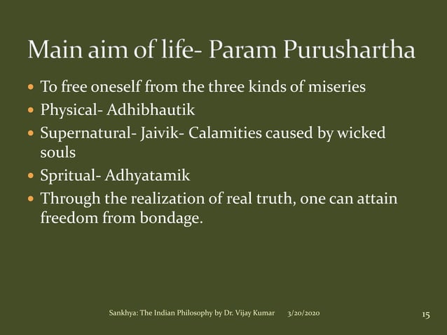 Sankhya Darshan by Dr. Vijay Kumar, Teacher Educator | PPTX | Hinduism ...