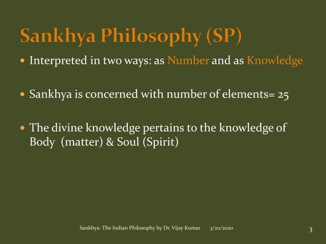Sankhya Darshan by Dr. Vijay Kumar, Teacher Educator | PPTX | Hinduism | Religion & Spirituality