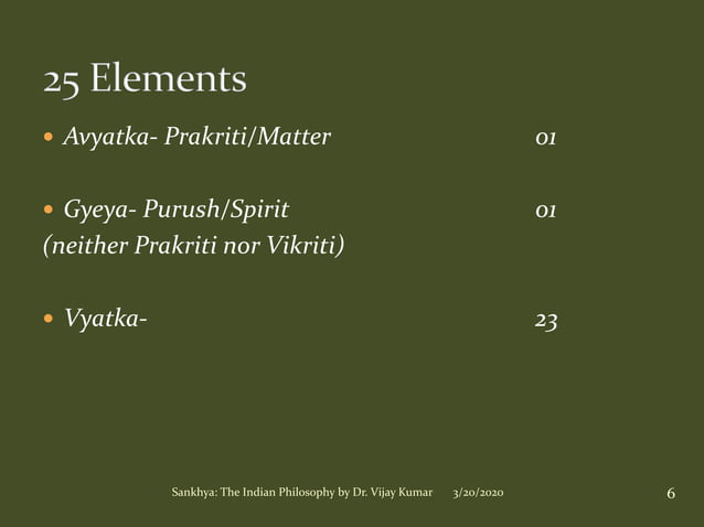 Sankhya Darshan by Dr. Vijay Kumar, Teacher Educator | PPTX | Hinduism ...