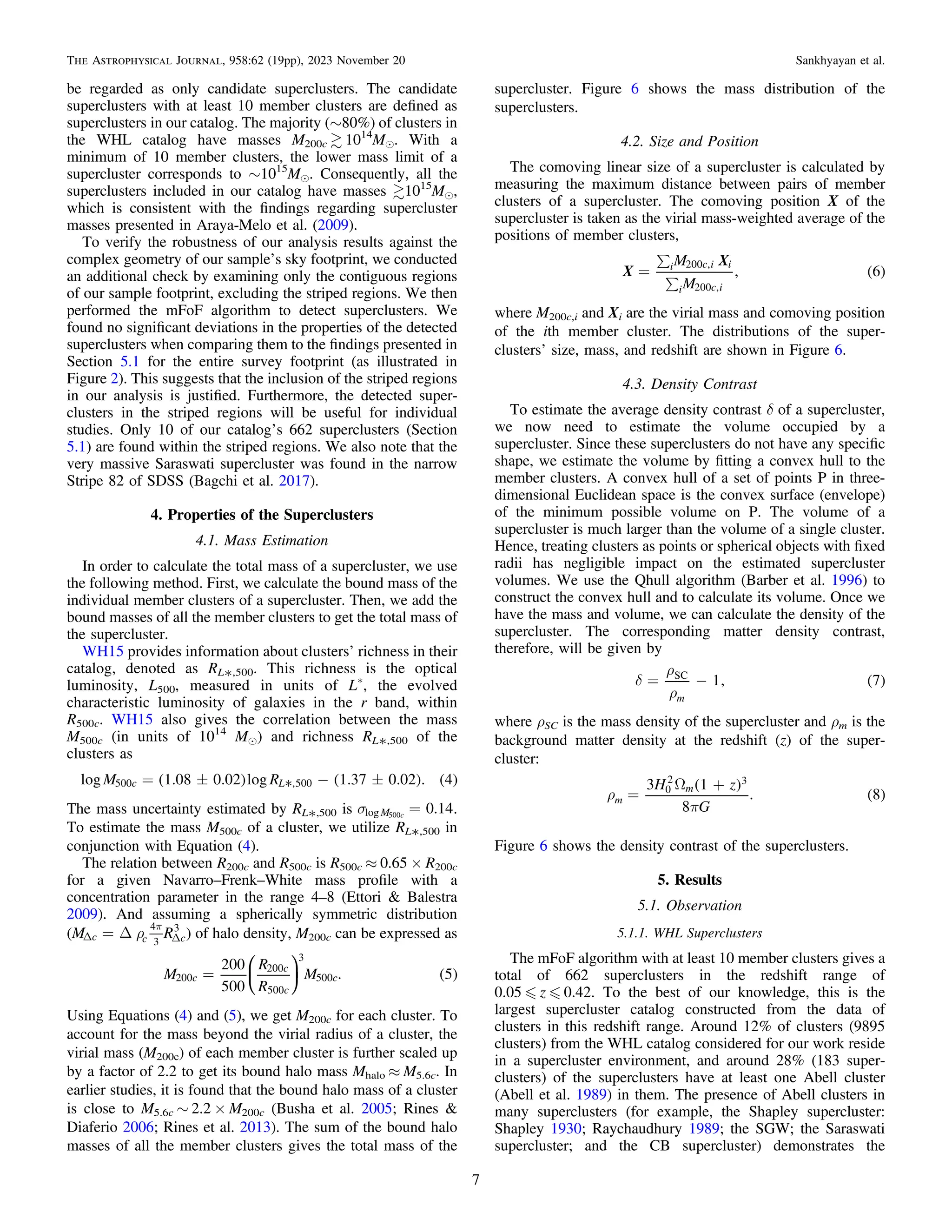 Identification of Superclusters and Their Properties in the Sloan ...