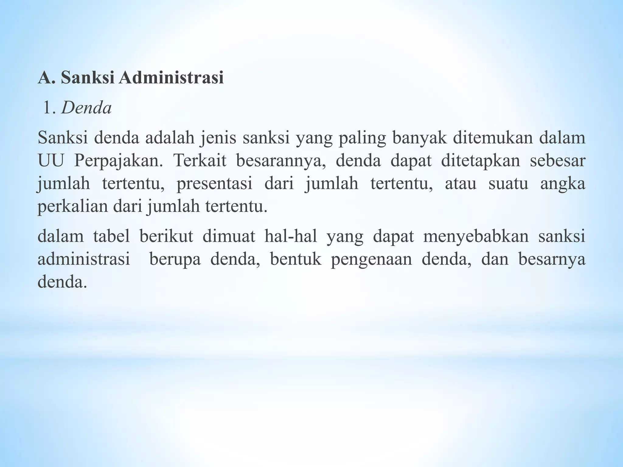 Sanksi pajak dan besarnya pajak | PPTX