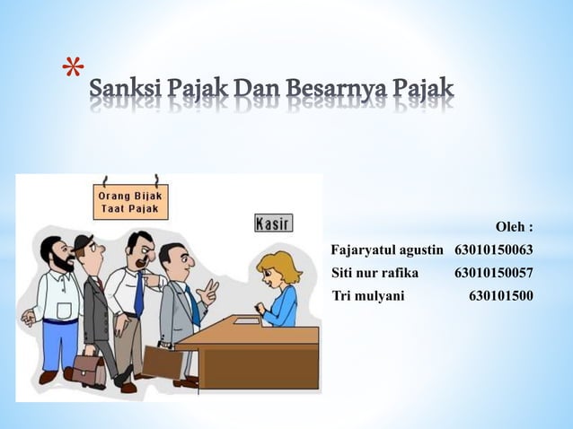 Sanksi pajak dan besarnya pajak | PPTX