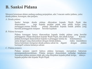 Sanksi pajak dan besarnya pajak | PPTX