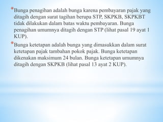 Sanksi pajak dan besarnya pajak | PPTX