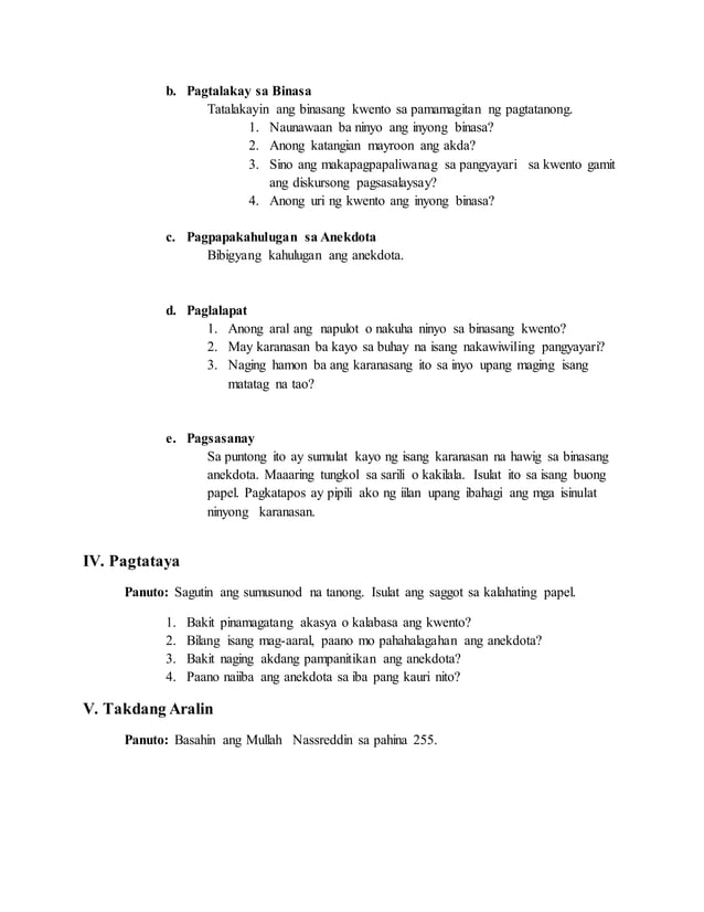 Detailed lesson plan - Anekdota | DOCX