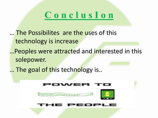 Solepower Technology | PPTX | Smartphones | Consumer Electronics