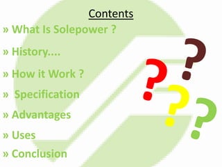 Solepower Technology | PPTX | Smartphones | Consumer Electronics