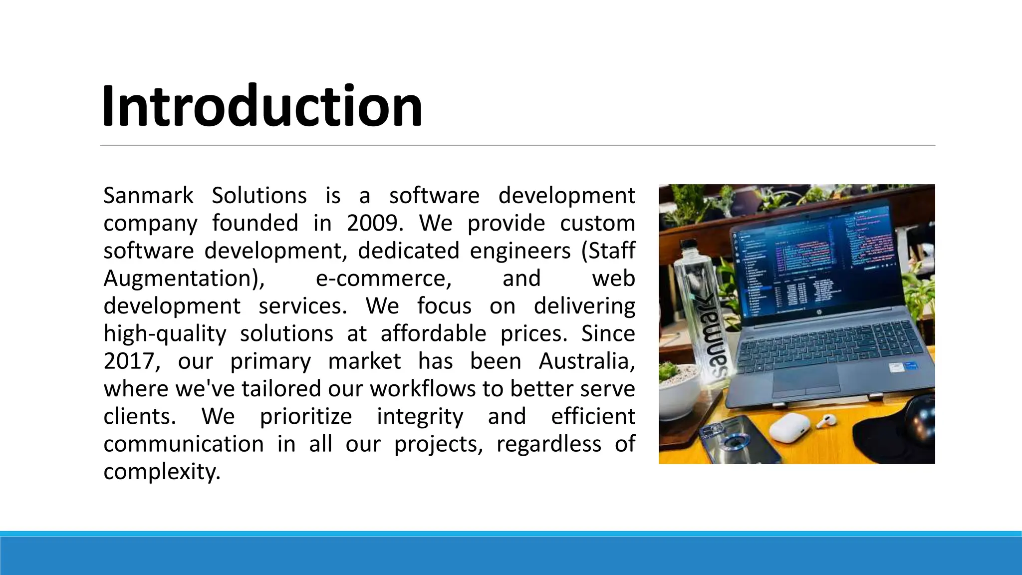 Sanmark solutions Your Software Development Partner | PPT