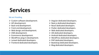 Sanmark solutions Your Software Development Partner | PPTX