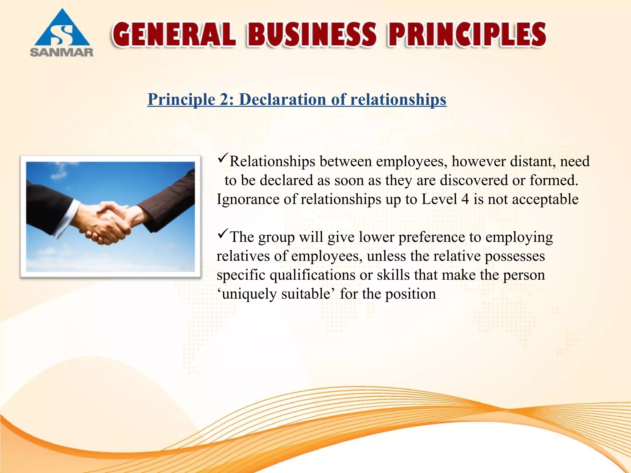 General Business Principles of The Sanmar Group | PPT