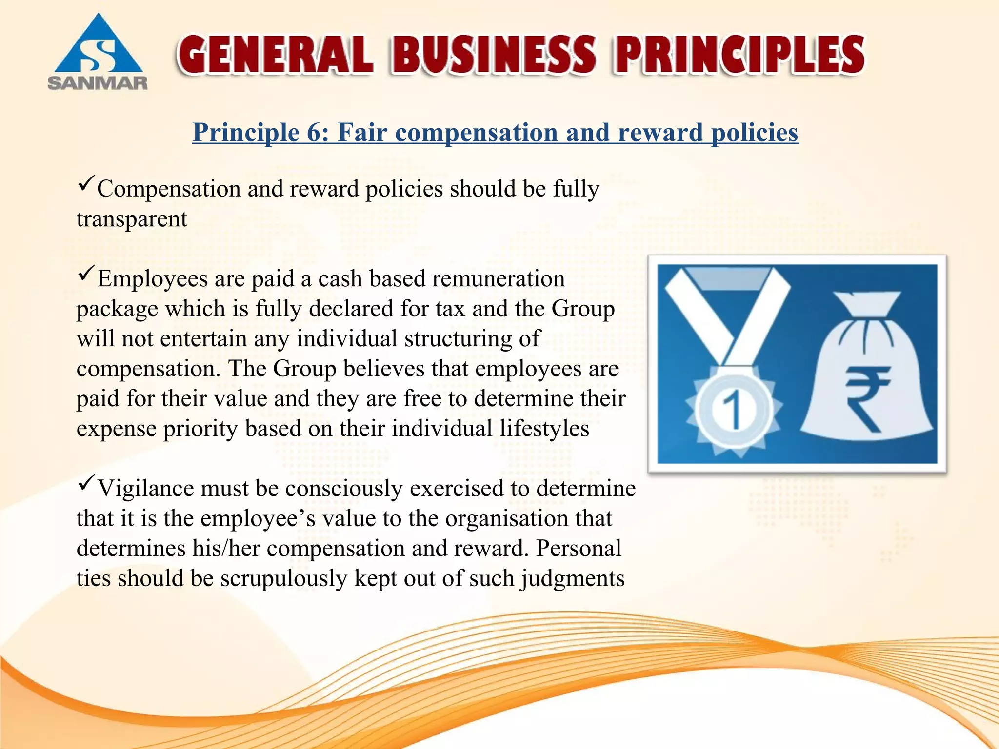 General Business Principles of The Sanmar Group | PPT