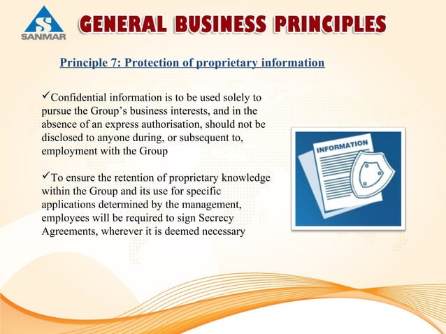 General Business Principles of The Sanmar Group | PPT