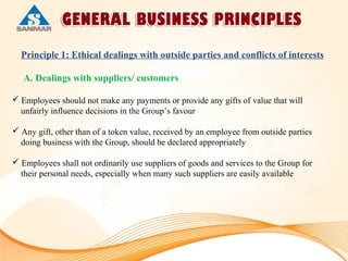 General Business Principles of The Sanmar Group | PPT