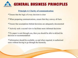 General Business Principles of The Sanmar Group | PPT