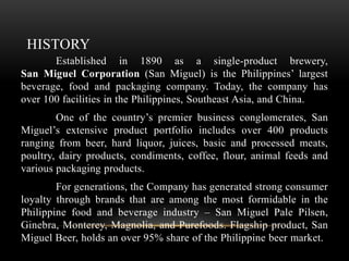 SAN MIGUEL CORPORATION HISTORY | PPTX