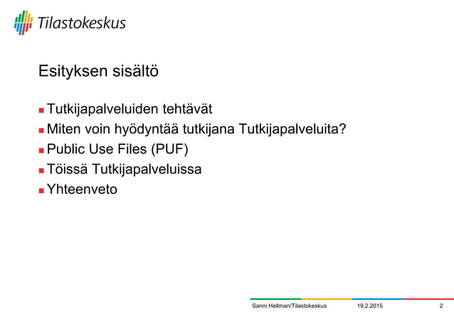 Tutkijapalvelut, Sanni-Sandra Hellman | PDF