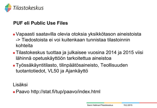 Tutkijapalvelut, Sanni-Sandra Hellman | PPT