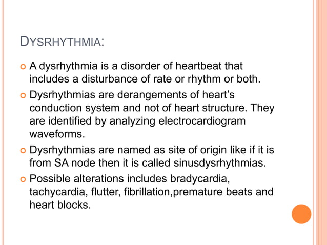 SA Node Dysrhythmia | PPTX