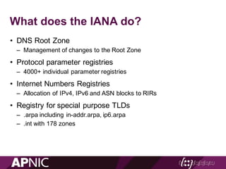 IANA Transition: What does it all mean? @ SAMNOG 27 | PPT