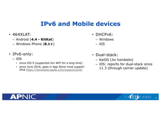 SANOG 33: IPv6 deployment update | PPT