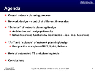 Network Planning & Design: An Art or a Science? | PPT