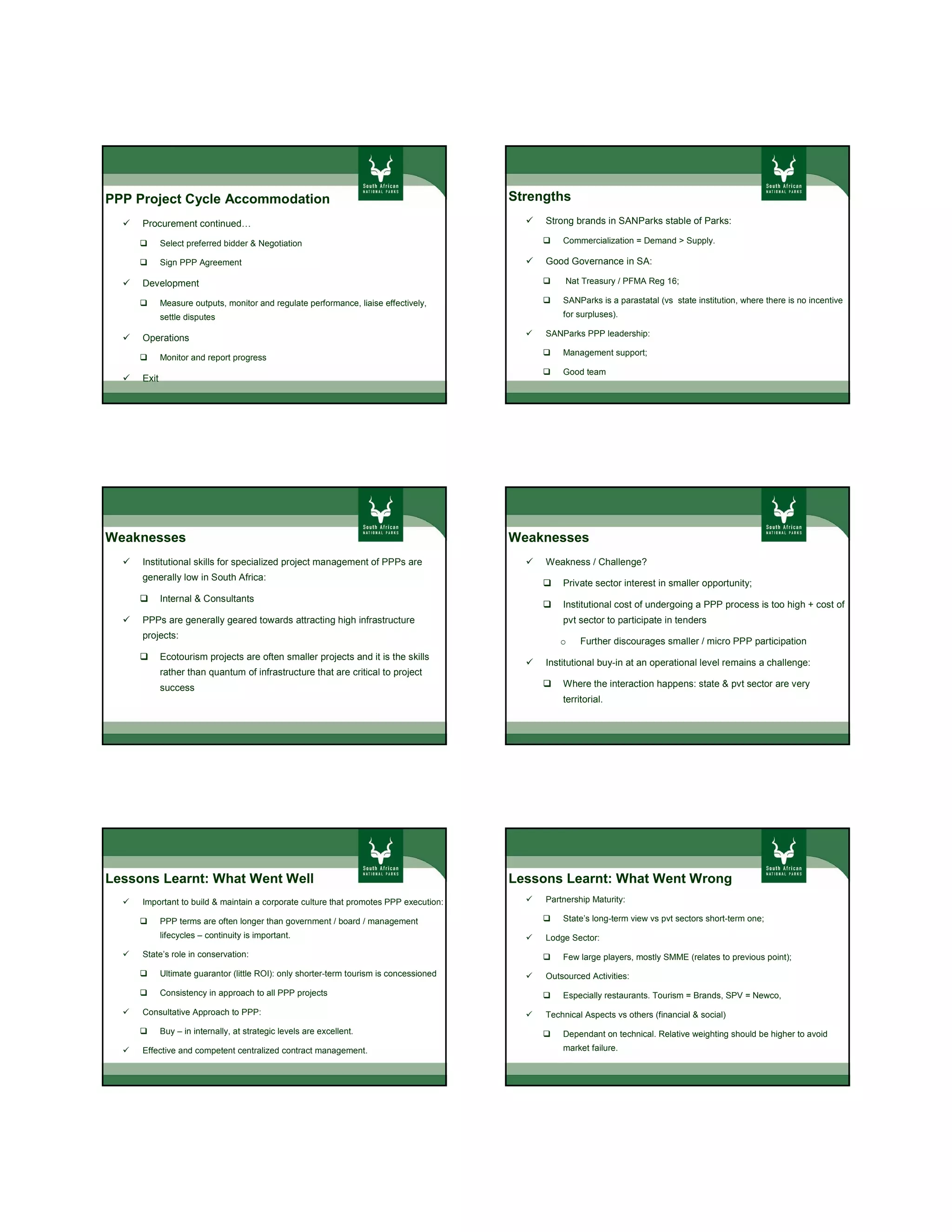 South African National Parks Concessions processes Giju Varghese | PDF