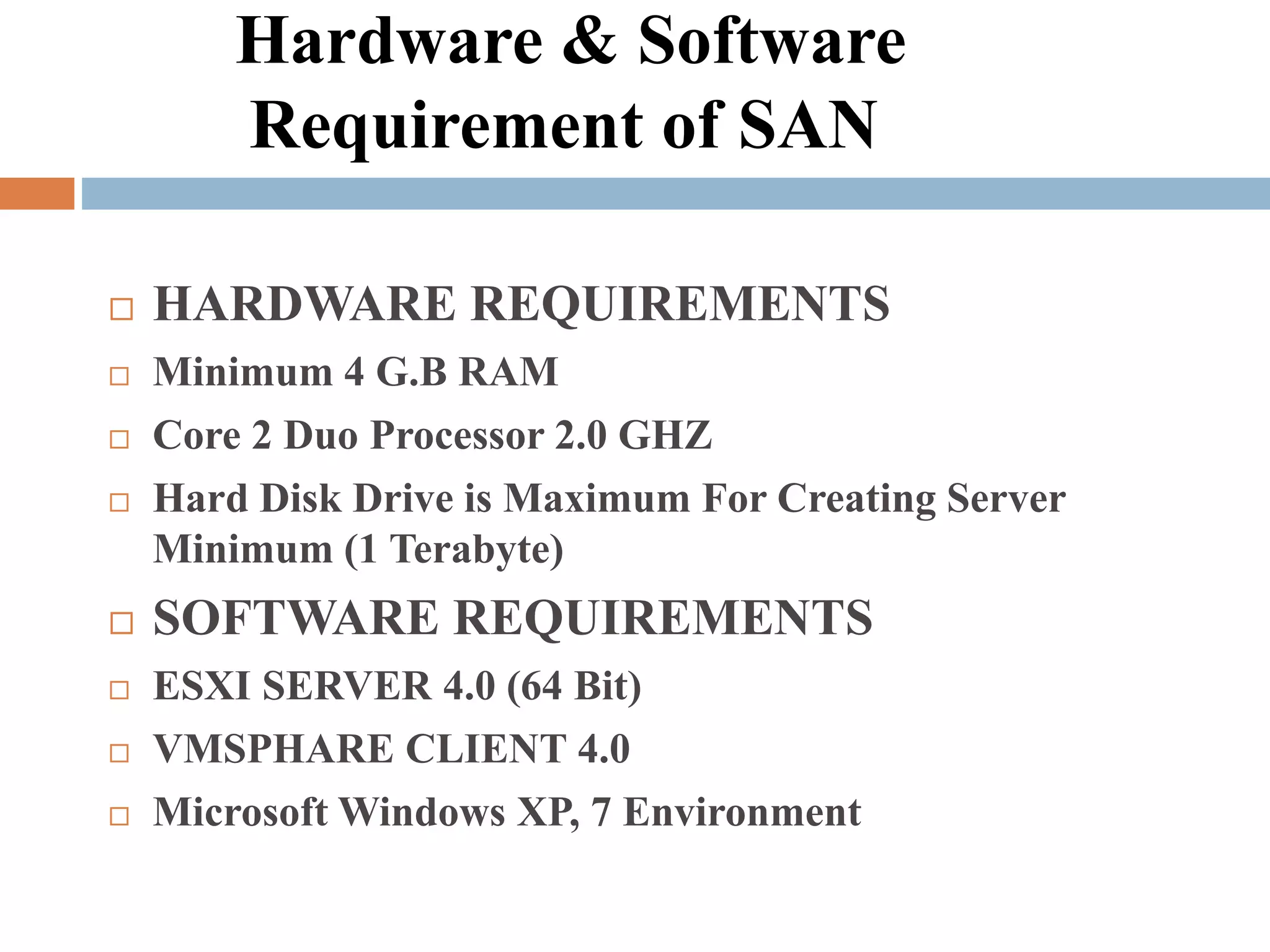 SAN PPT.ppt | Data Storage and Warehousing | Computing