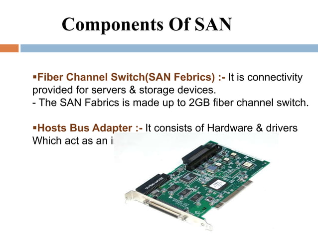SAN PPT.ppt | Data Storage and Warehousing | Computing