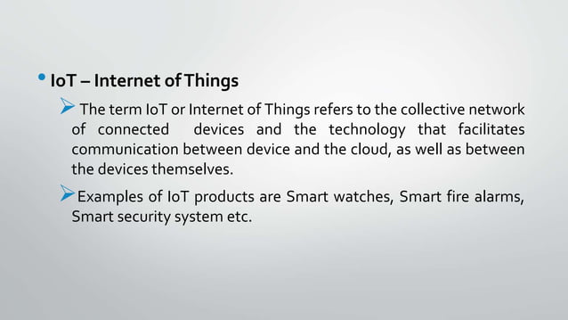 embedded system and iot.pptx | Consumer Electronics | Technology & Computing
