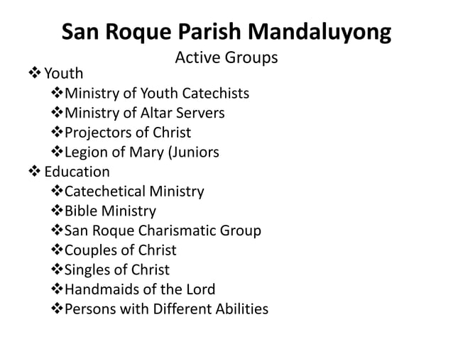 San roque parish mandaluyong | PPT